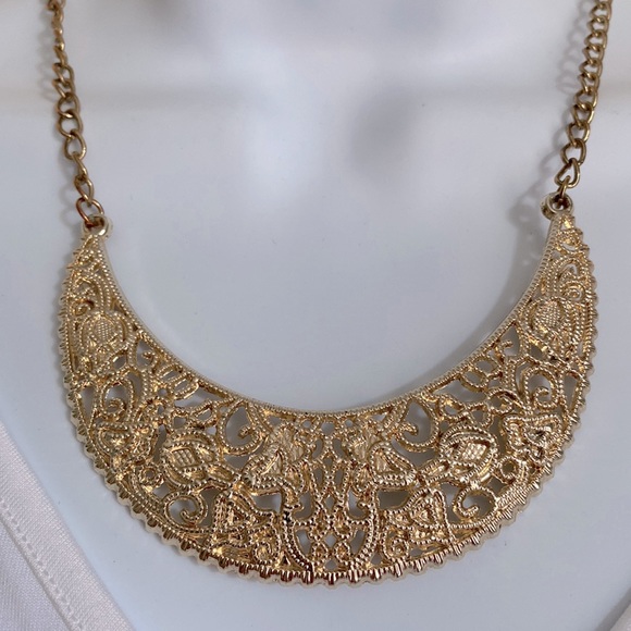 Vintage | Jewelry | Vintage Indian Inspired Elegance Gold Tone ...